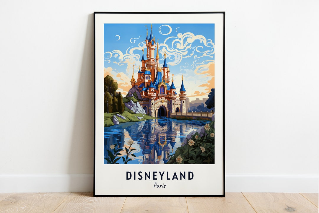 Disneyland Travel Print, Disneyland Paris Travel Gift, Printable City ...