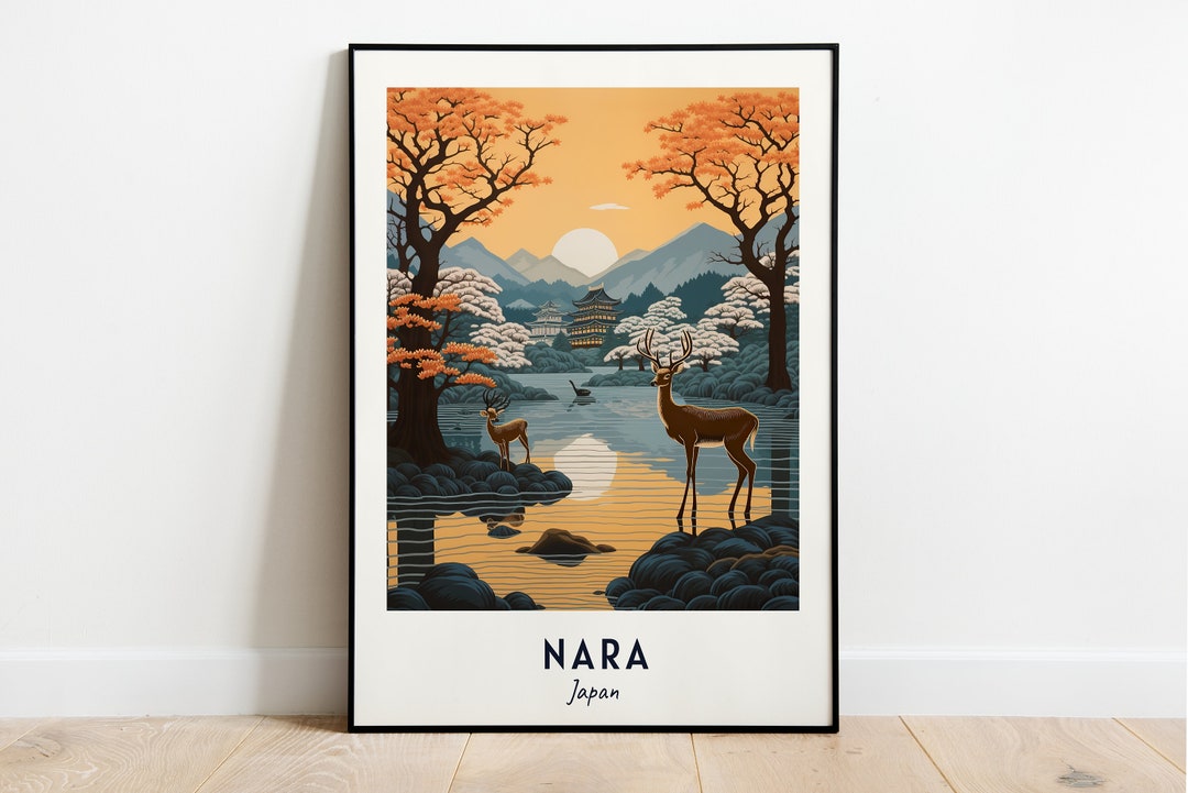 Nara City Print, Nara Travel Poster, Japan Travel Gift, Nara Digital ...