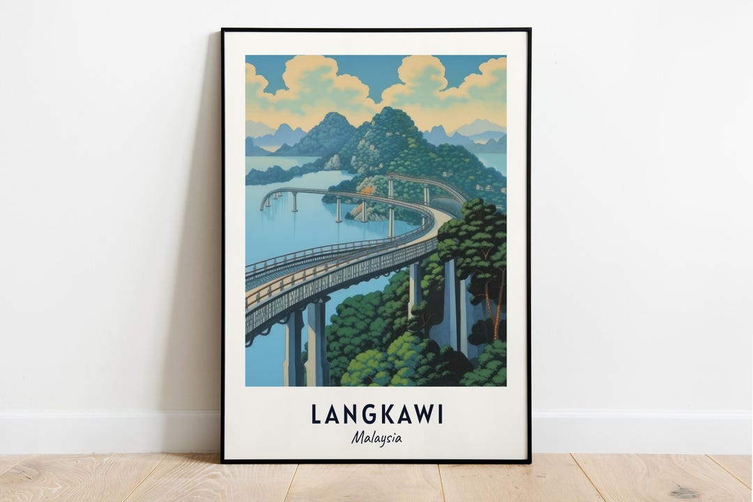 Langkawi Sky Bridge Travel Print Wall Art, Langkawi - Malaysia City ...