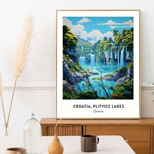 Croatia, Plitvice Lakes Travel Print Wall Art, Plitvice Lakes - Croatia ...