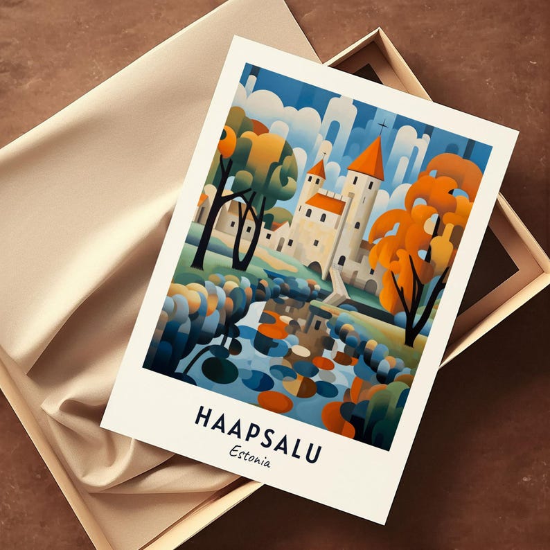 Haapsalu Travel Poster Estonia Print Wall Art City Print Cityscape ...