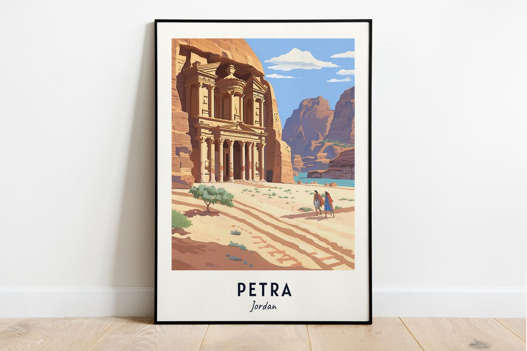Petra Travel Print Wall Art, Petra - Jordan City Print, Petra Travel ...
