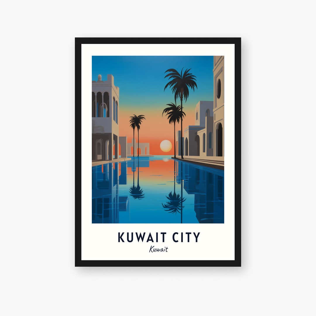 Kuwait City Travel Print, Kuwait City Kuwait Travel Gift, Printable ...