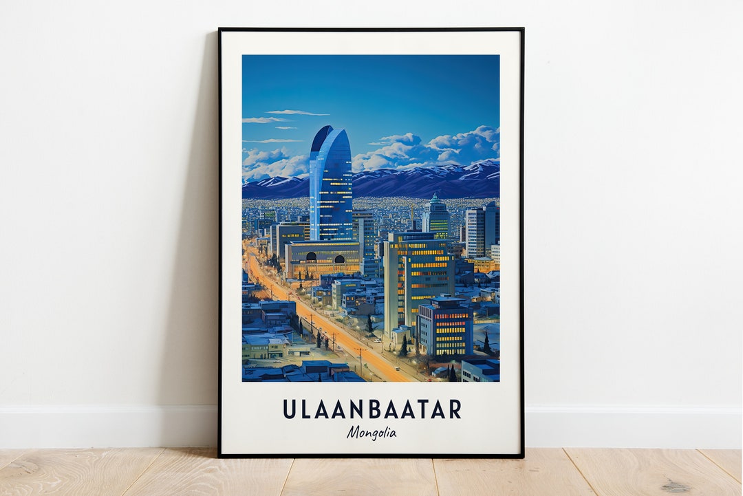Ulaanbaatar City Print, Ulaanbaatar Travel Poster, Mongolia Travel Gift ...