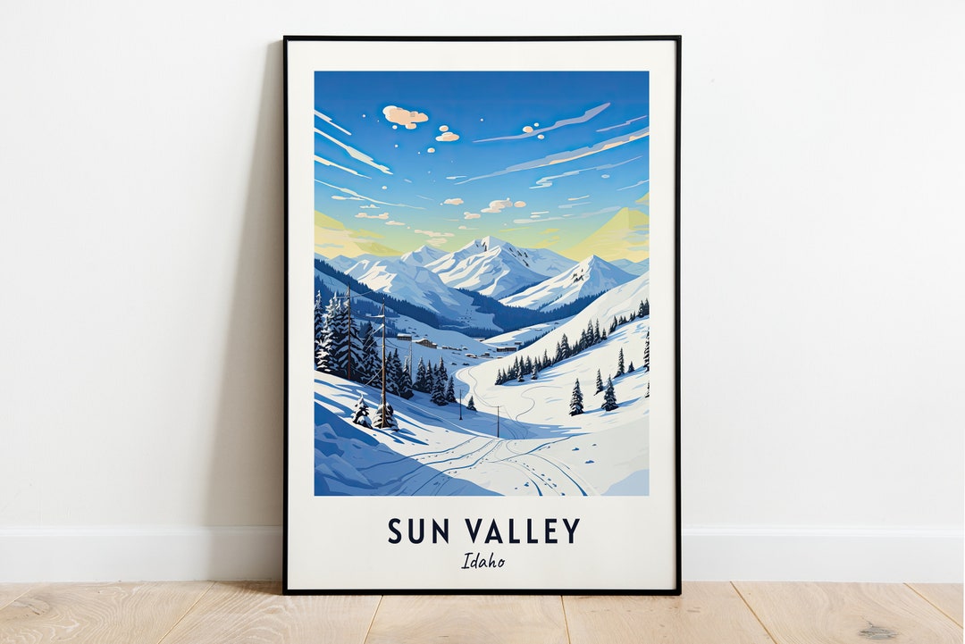 Sun Valley Travel Print, Sun Valley Ski Poster, Idaho Ski Poster, Sun ...