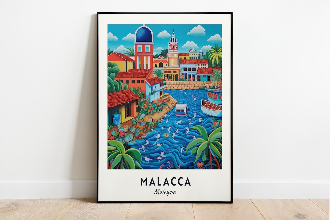 Malacca City Unesco World Heritage Site Travel Print Wall Art, Malacca ...