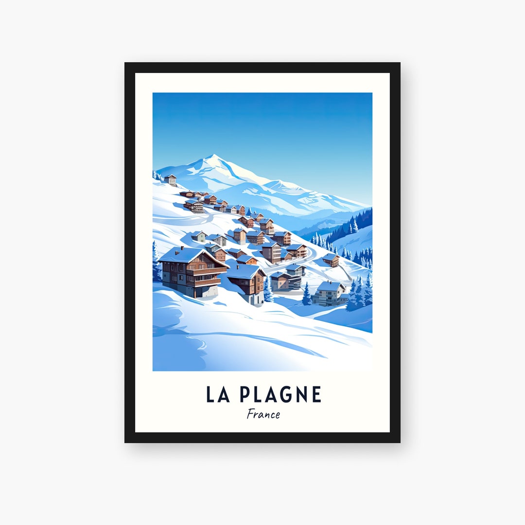 La Plagne Reise-Druck, La Plagne Ski Poster, Frankreich Ski Poster, La ...