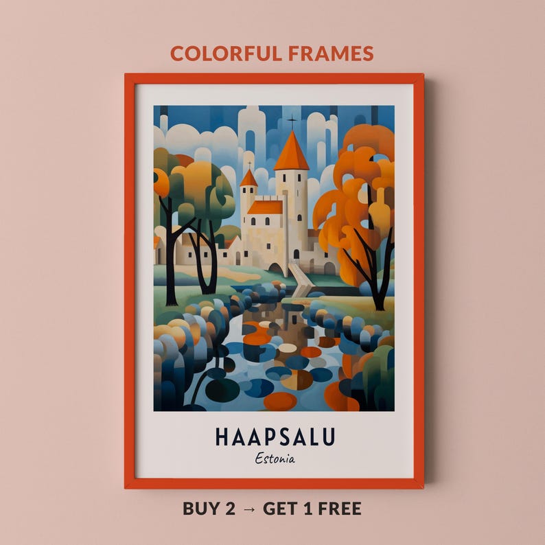 Haapsalu Travel Poster Estonia Print Wall Art City Print Cityscape ...