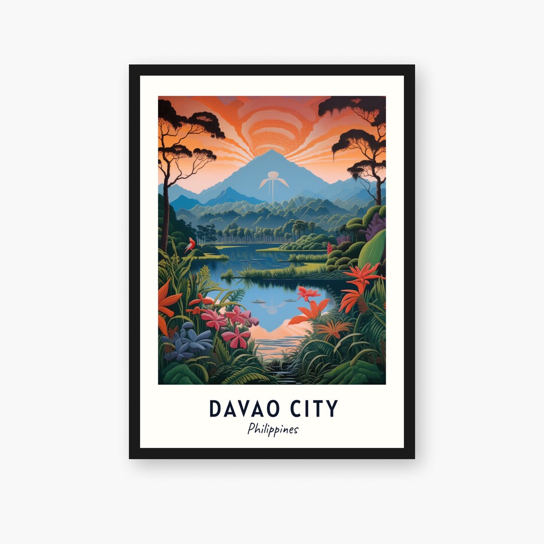 Davao City Travel Print, Davao City Philippines Travel Gift, Printable ...