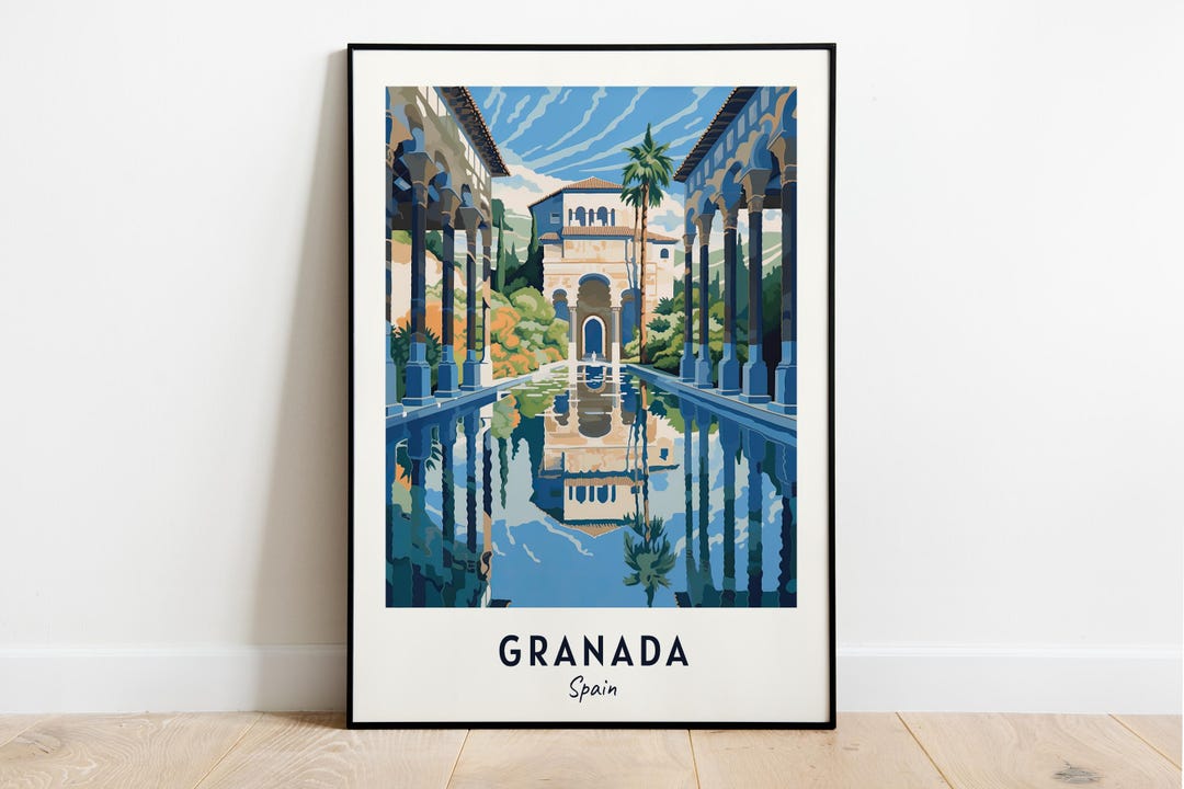 Alhambra Travel Print Wall Art, Granada - Spain City Print, Alhambra ...