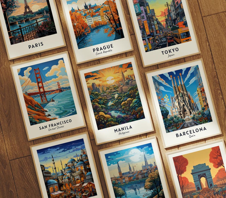 Manila Travel Poster Rizal Park Wall Art Philippines Print Cityscape ...