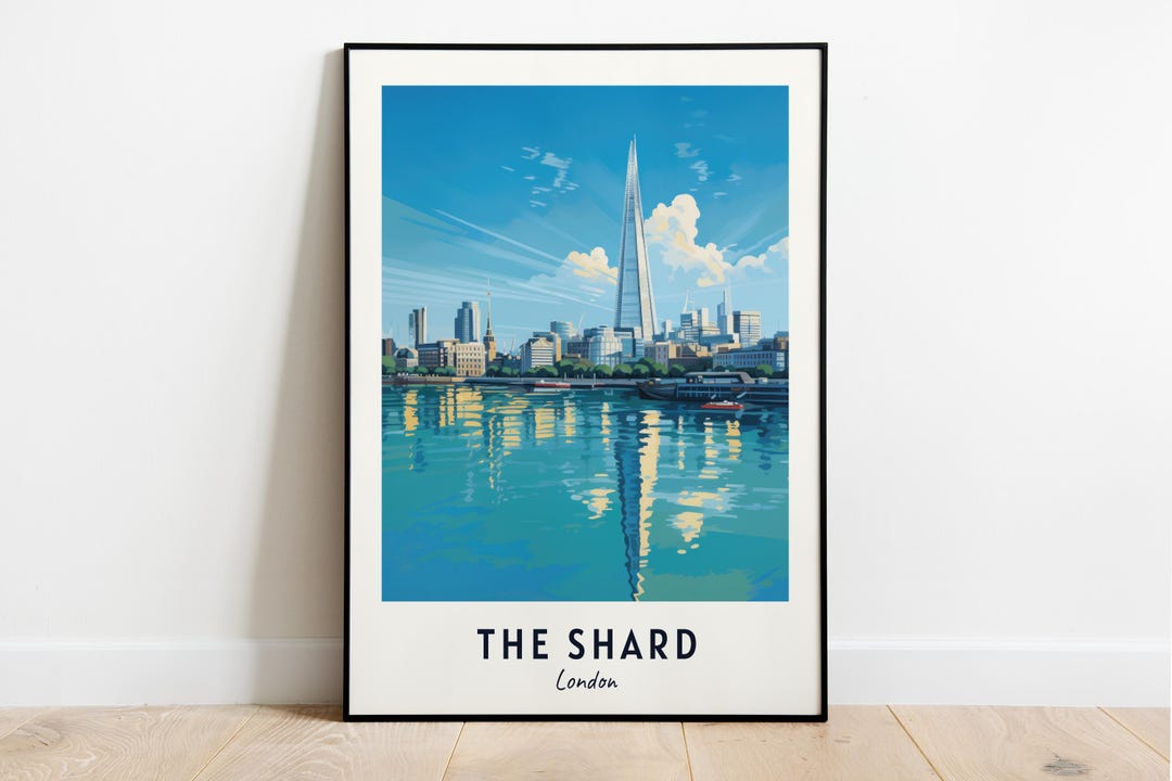 The Shard Travel Poster the Shard London Wall Art London Print ...