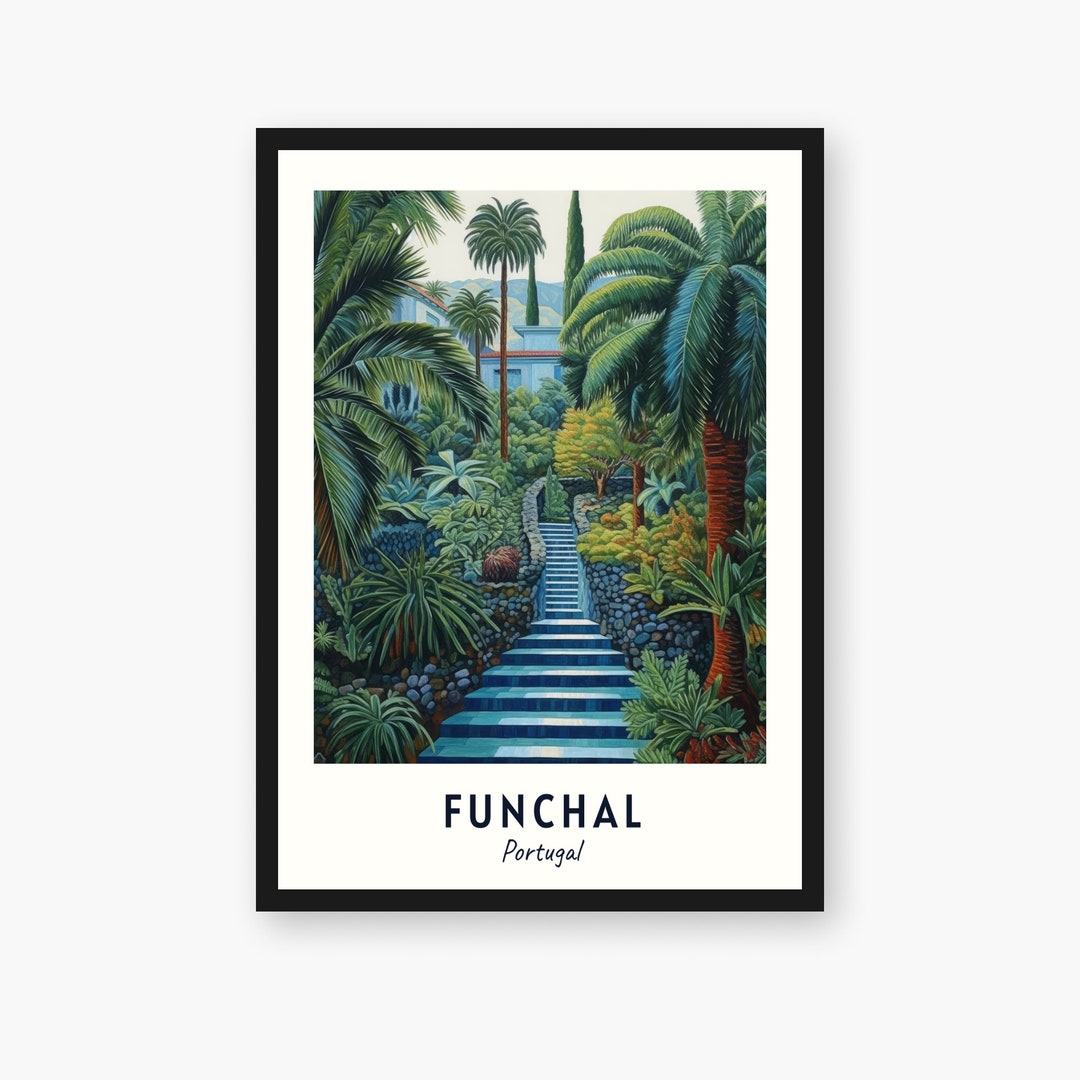 Monte Palace Tropical Garden Travel Print Wall Art, Funchal Portugal ...