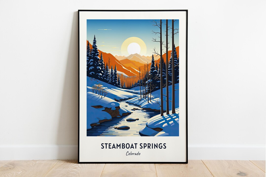 Steamboat Springs, Colorado Travel Print Wall Art, Steamboat Springs ...