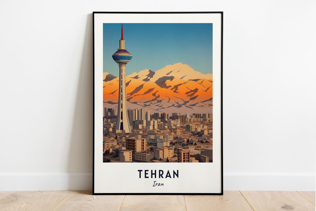 Tehran Travel Print Wall Art, Tehran - Iran City Print, Tehran Travel ...