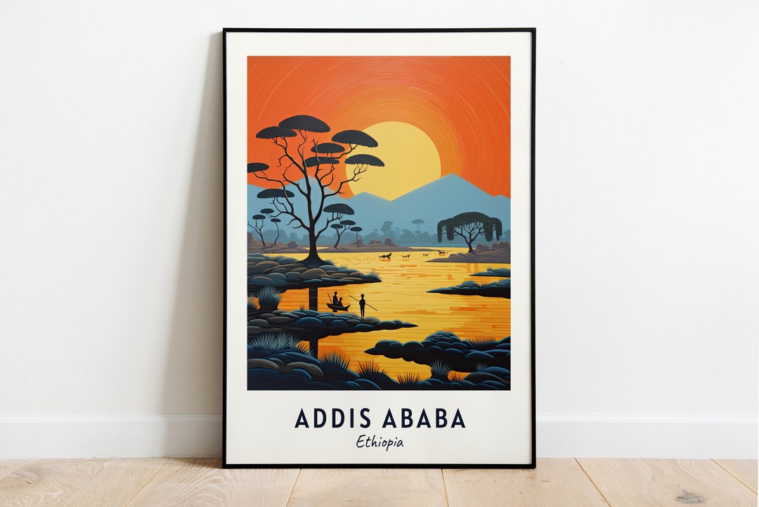 Addis Ababa Travel Print, Addis Ababa Ethiopia Travel Gift, Printable ...