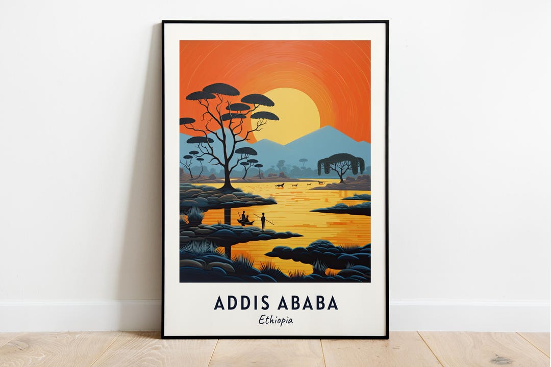 Addis Ababa Travel Print Wall Art, Addis Ababa - Ethiopia City Print ...