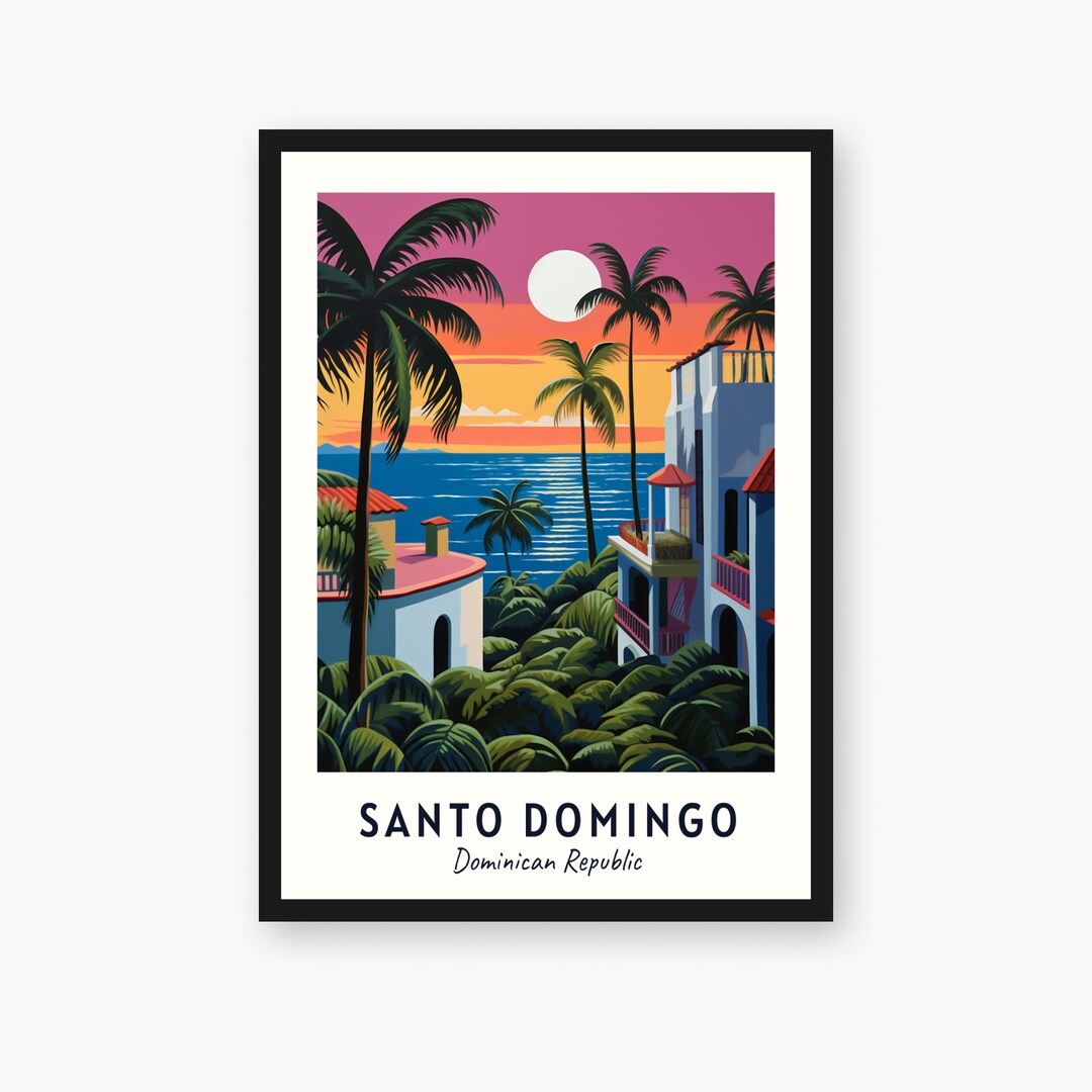 Santo Domingo Reise Poster, Santo Domingo Dominikanische Republik Reise ...