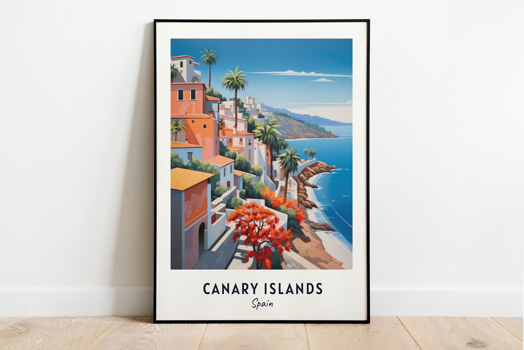 Canary Islands Travel Print Wall Art, Canary Islands Spain City Print ...