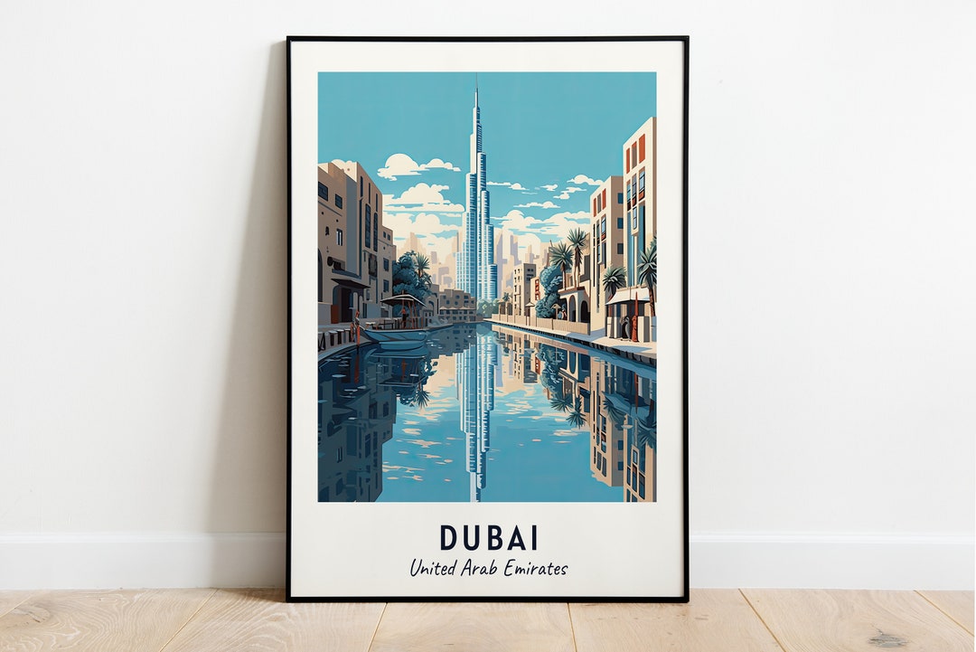 Dubai Travel Print, Dubai United Arab Emirates Travel Gift, Printable ...