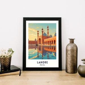 Lahore City Print, Lahore Travel Poster, Pakistan Travel Gift, Lahore ...