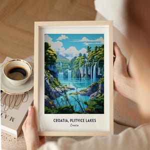 Croatia, Plitvice Lakes Travel Print Wall Art, Plitvice Lakes - Croatia ...