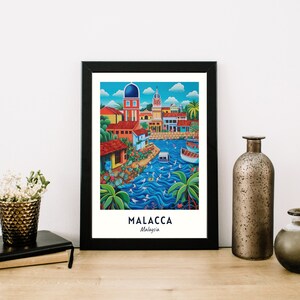 Malacca Travel Print, Malacca Malaysia Travel Gift, Printable City ...