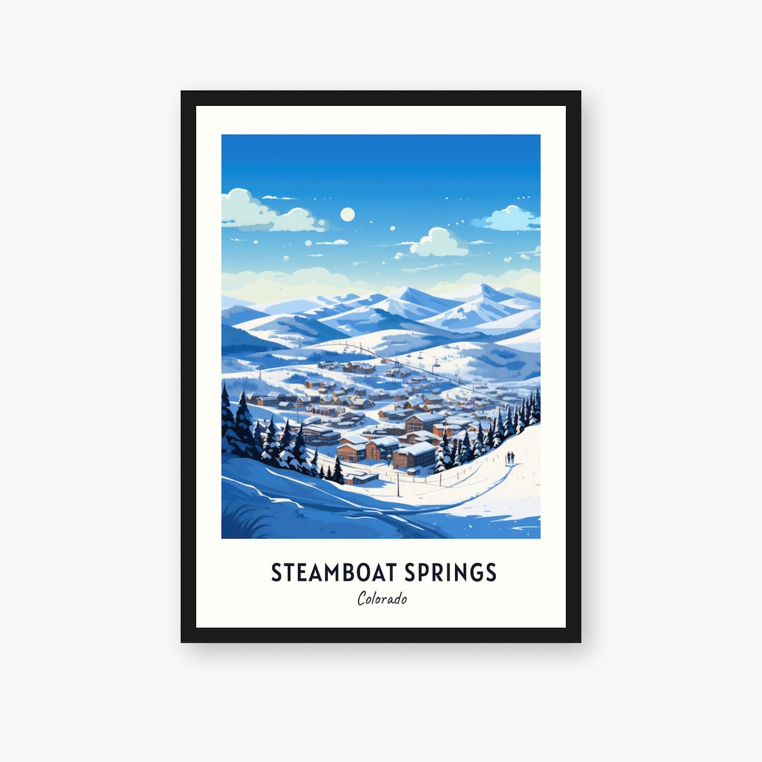 Steamboat Springs Travel Print Steamboat Springs Ski Poster - Etsy