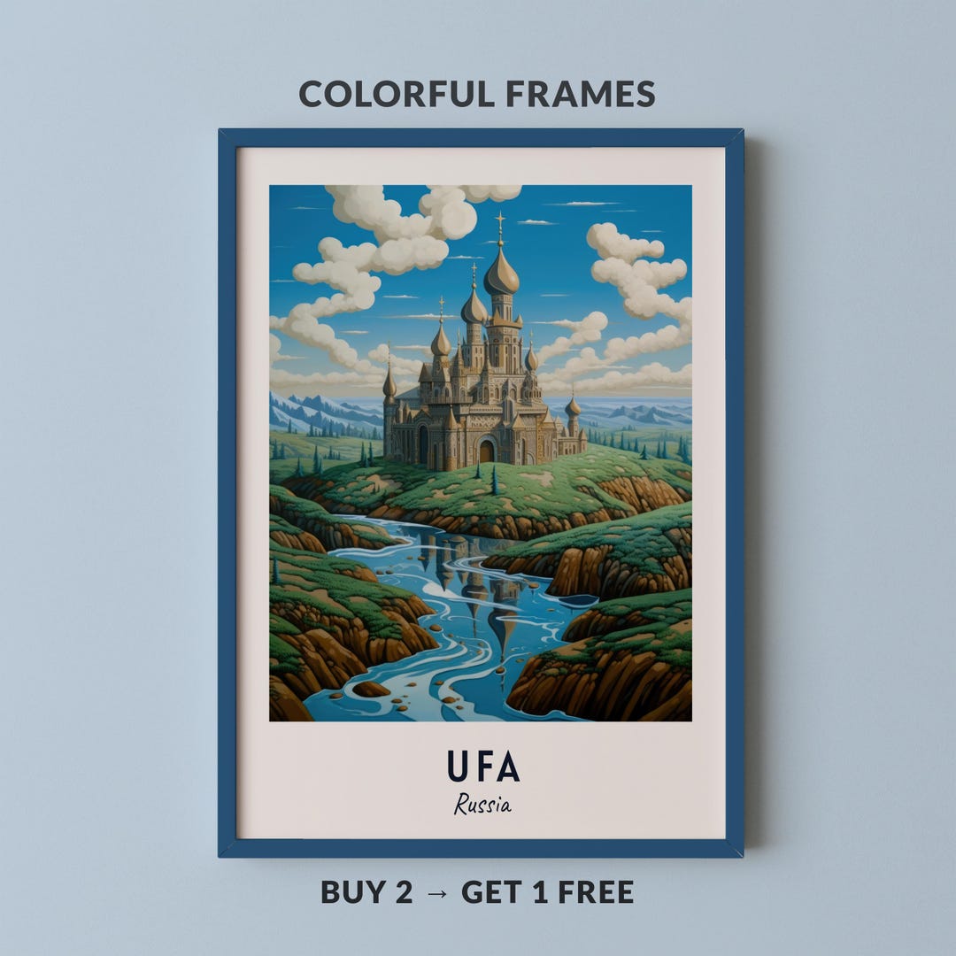 Ufa Reise Poster Salavat Yulaev Monument Wand Kunst Russland Druck ...