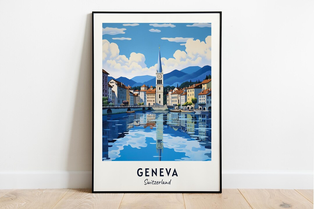 Geneva Travel Print Wall Art, Geneva - Switzerland City Print, Geneva ...