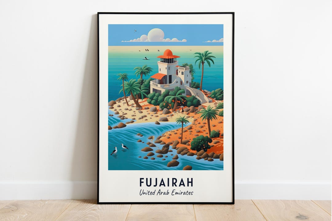 Snoopy Island Travel Print Wall Art, Fujairah - United Arab Emirates ...