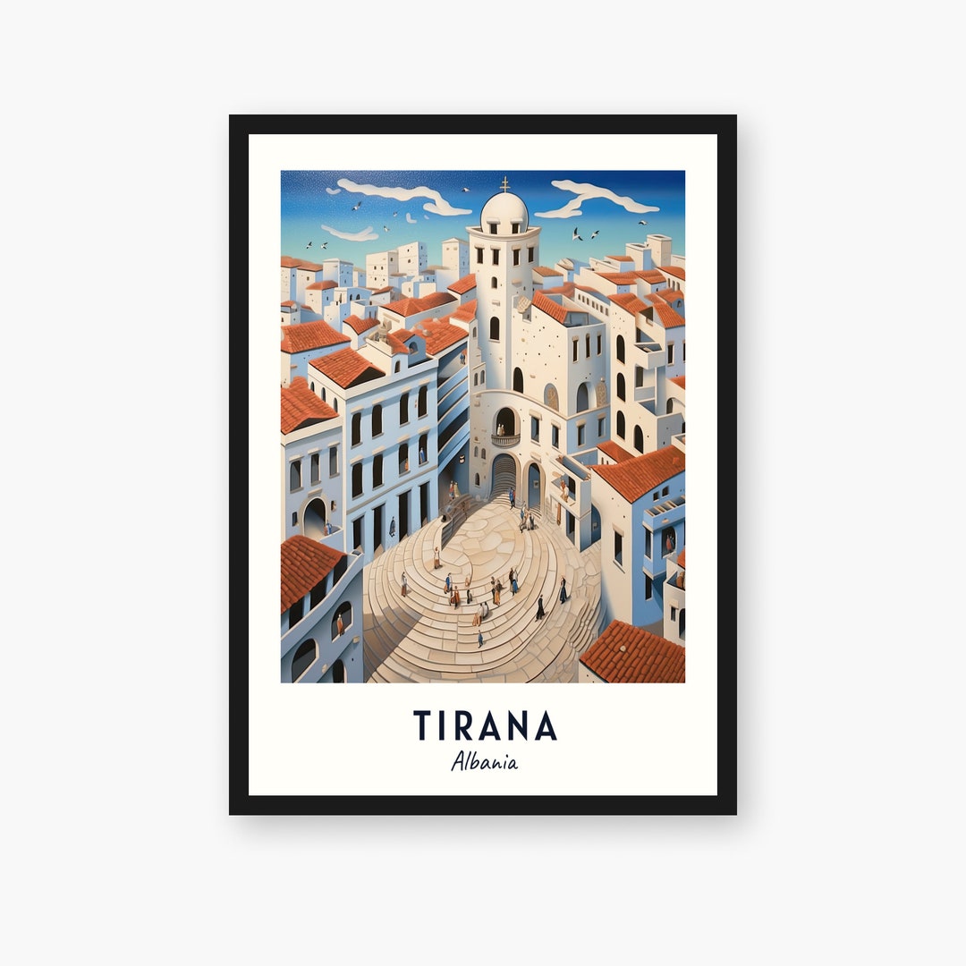 Skanderbeg Square Travel Print Wall Art, Tirana Albania City Print ...