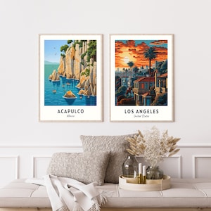 Acapulco Travel Print, Acapulco Mexico Travel Gift, Printable City ...