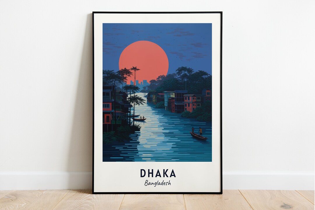 Dhaka Travel Print, Dhaka Bangladesh Travel Gift, Printable City Poster ...