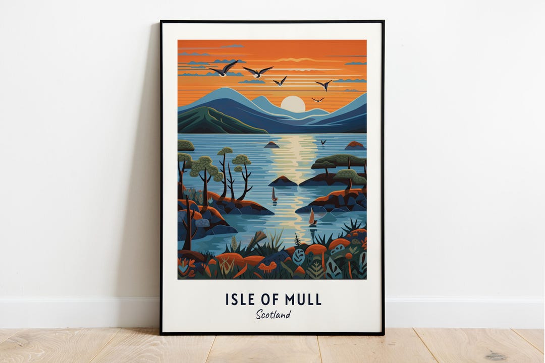 Isle of Mull Wildlife Tours Travel Print Wall Art, Isle of Mull ...