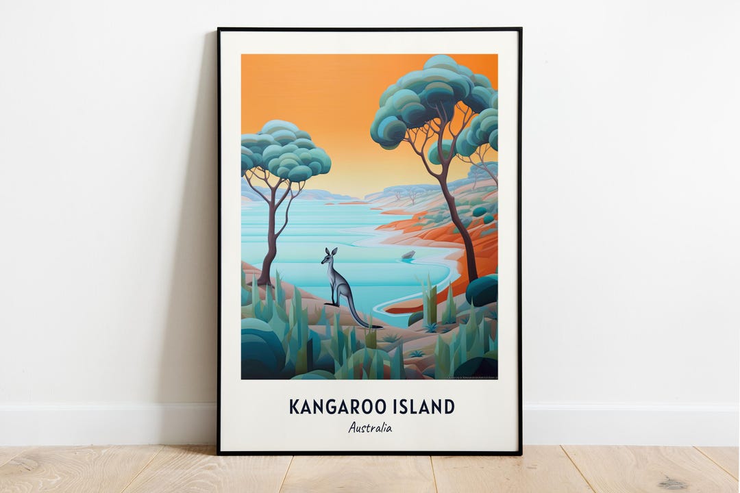 Kangaroo Island Travel Print Wall Art, Kangaroo Island - Australia City ...