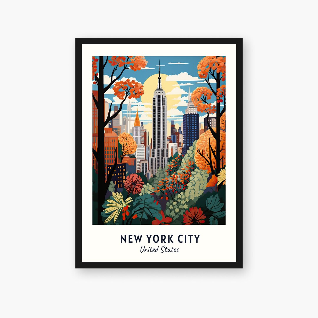 New York City City Print, New York City Travel Poster, United States ...