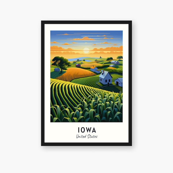 Iowa Poster - Etsy