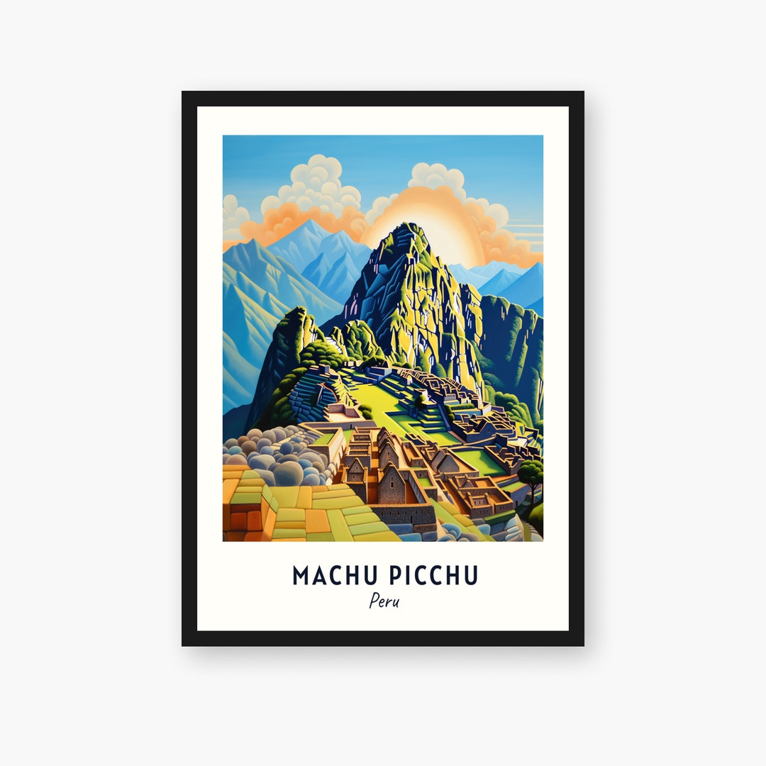 Machu Picchu Travel Print Machu Picchu Peru Travel Gift - Etsy