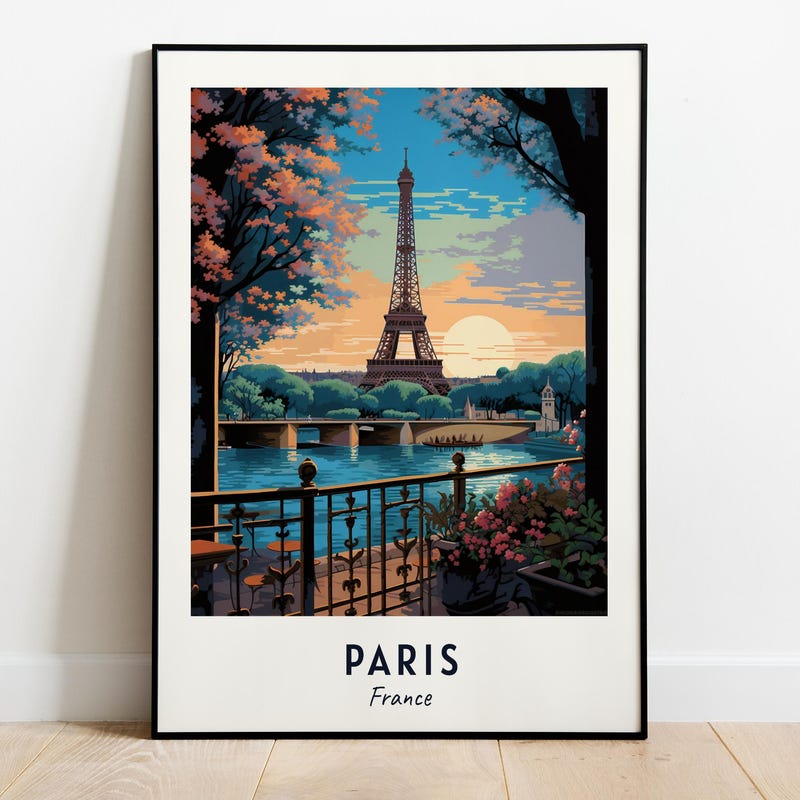 Paris Travel Poster - Etsy