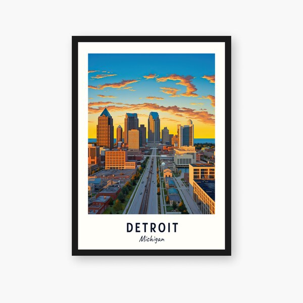 Detroit Poster - Etsy