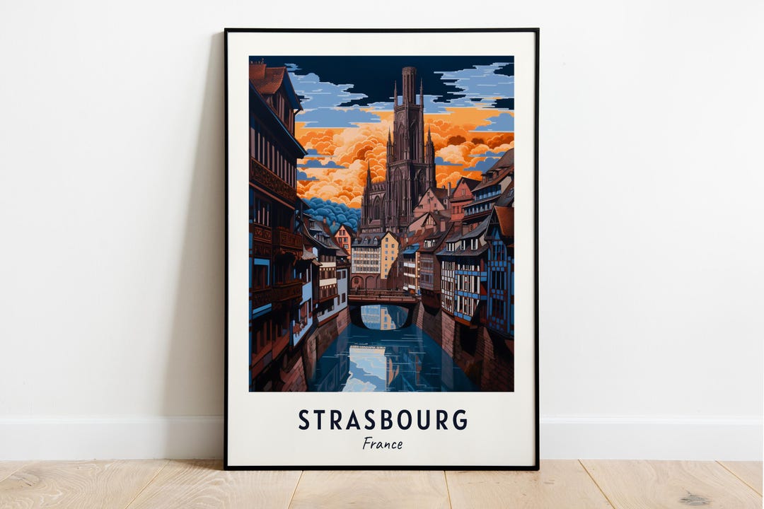 Strasbourg Travel Print Wall Art, Strasbourg - France City Print ...