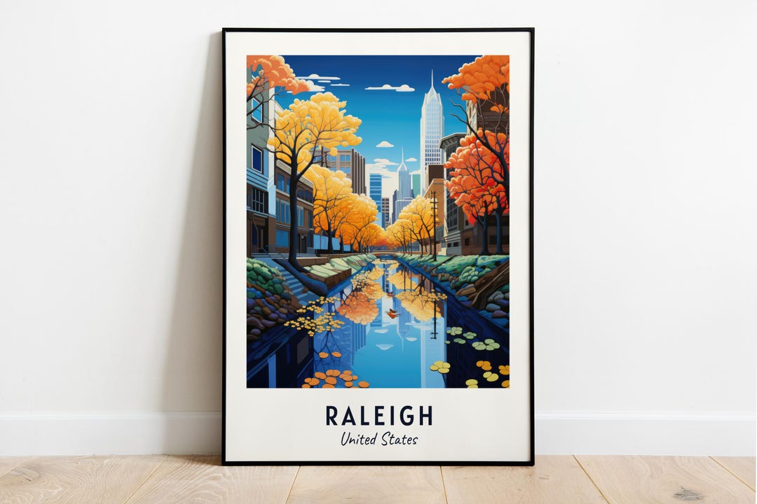 Raleigh, United States Travel Print Wall Art, Raleigh - United States ...