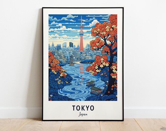 Tokyo Travel Poster, Tokyo Skytree Wall Art, Tokyo Print, Tokyo Poster ...