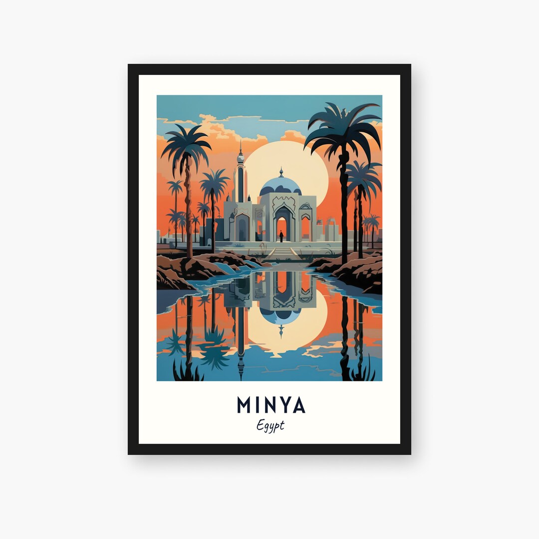 Minya Reise Poster, Minya Ägypten Reise Geschenk, druckbare Stadt ...