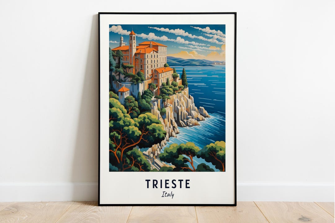 Triest Reise-Druck, Wandkunst, Triest - Italien Stadt Druck, Triest ...