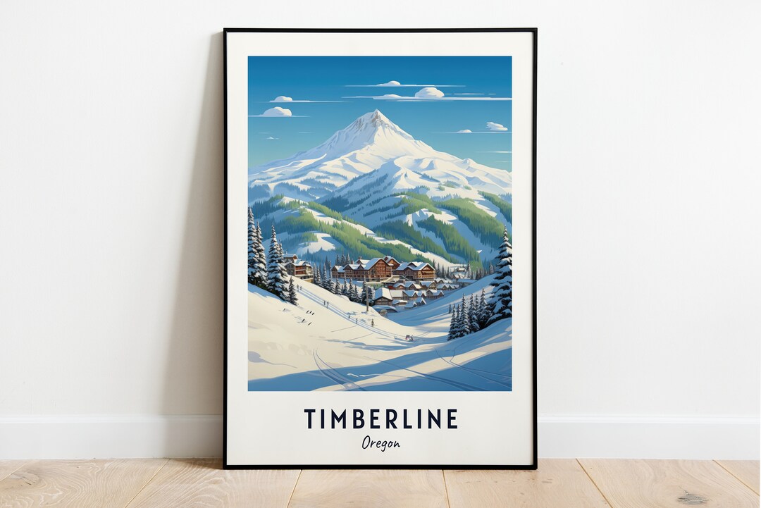 Timberline Travel Print, Timberline Ski Poster, Oregon Ski Poster ...