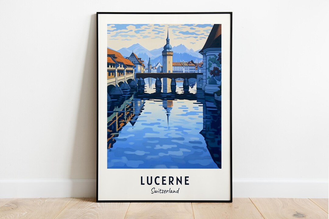 Lucerne Travel Print Wall Art, Lucerne - Switzerland City Print ...