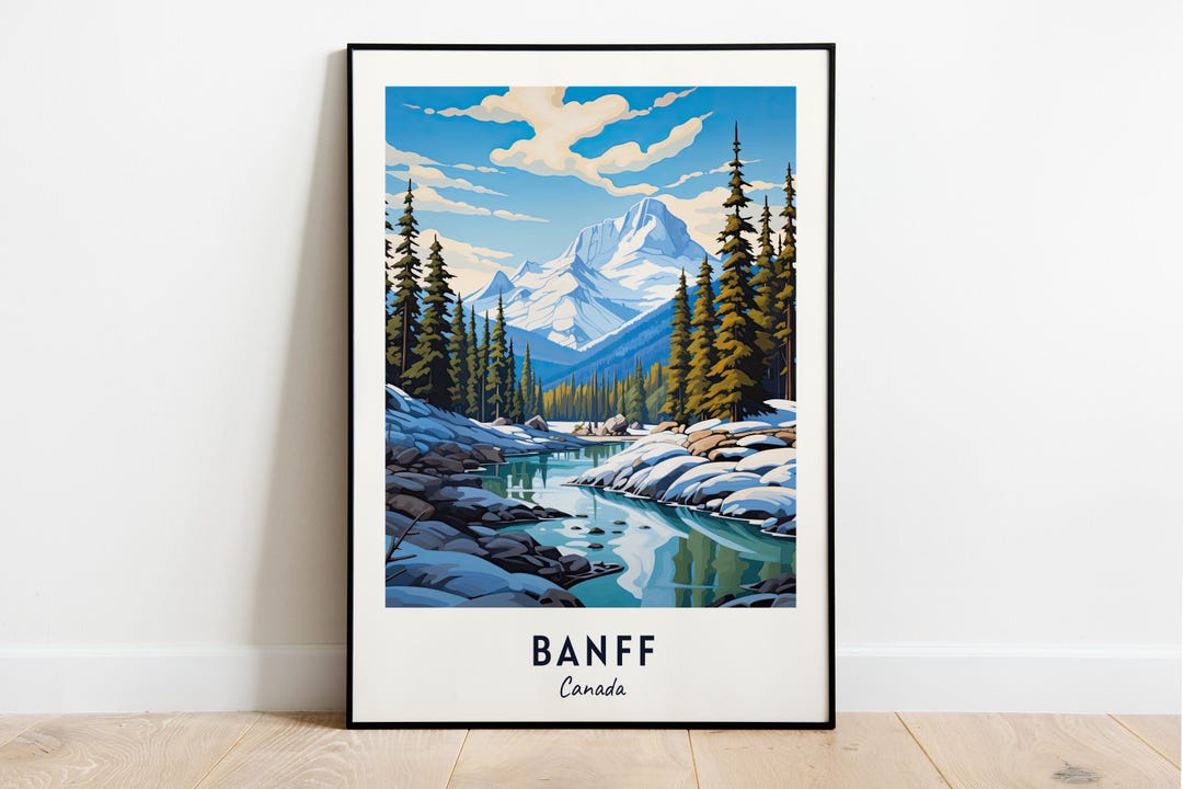 Banff Travel Print Wall Art, Banff - Canada City Print, Banff Travel ...