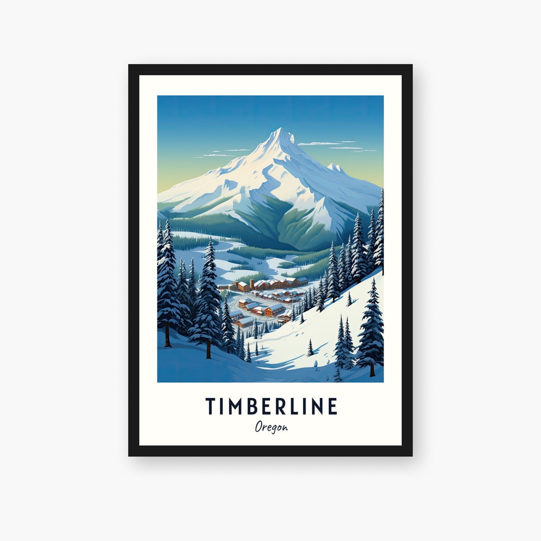 Timberline Travel Print, Timberline Ski Poster, Oregon Ski Poster ...